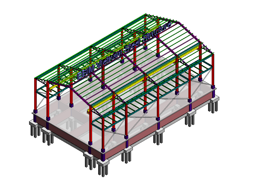 Revit Factory Project - BIM Nhà xưởng công nghiệp - ebim.edu.vn